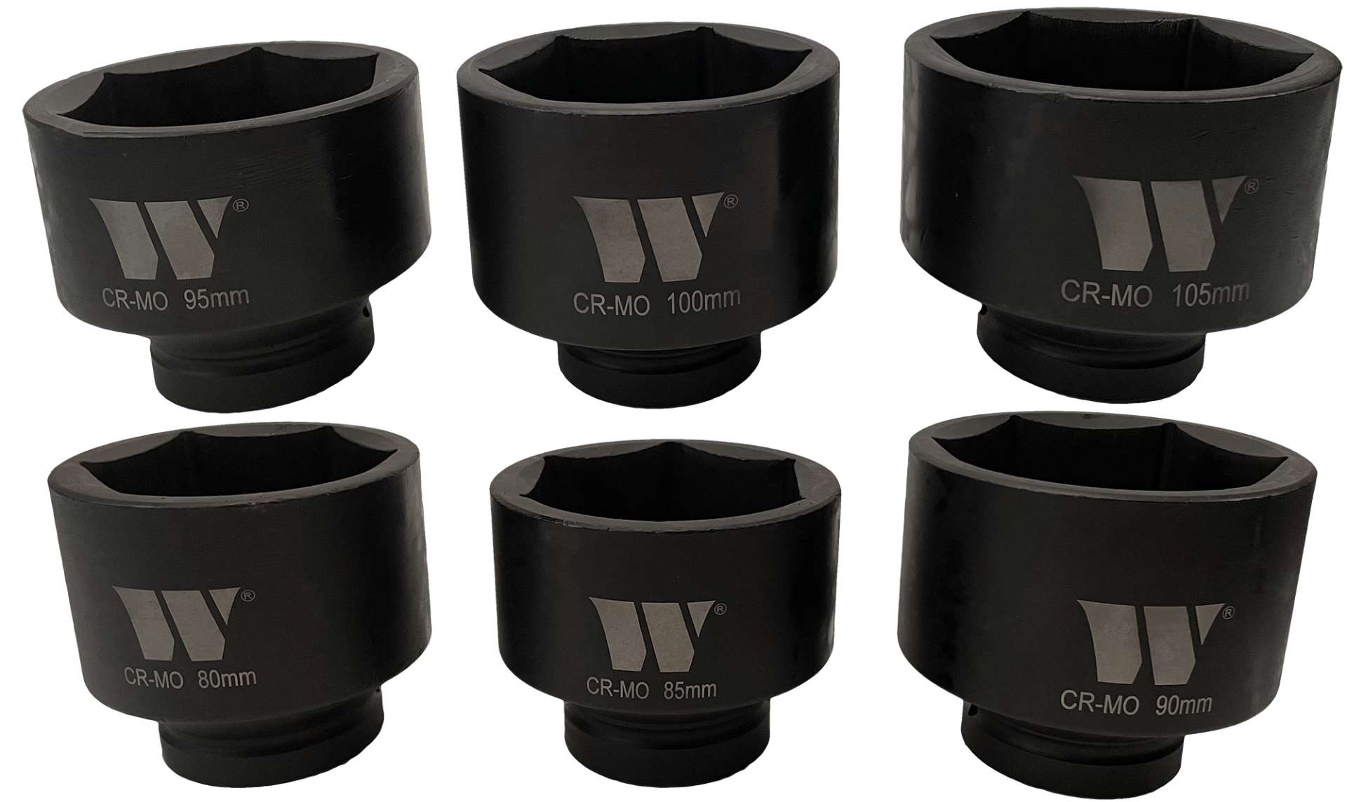 WELZH Deep Impact Socket Set,1''Inch, 6pt, 80-105 mm, 6-Piece 44177-WW ...