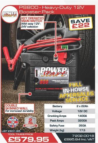 POWERSTART 800 Booster Pack 12V 7202-0018 - Garage Diagnostic Tools ...