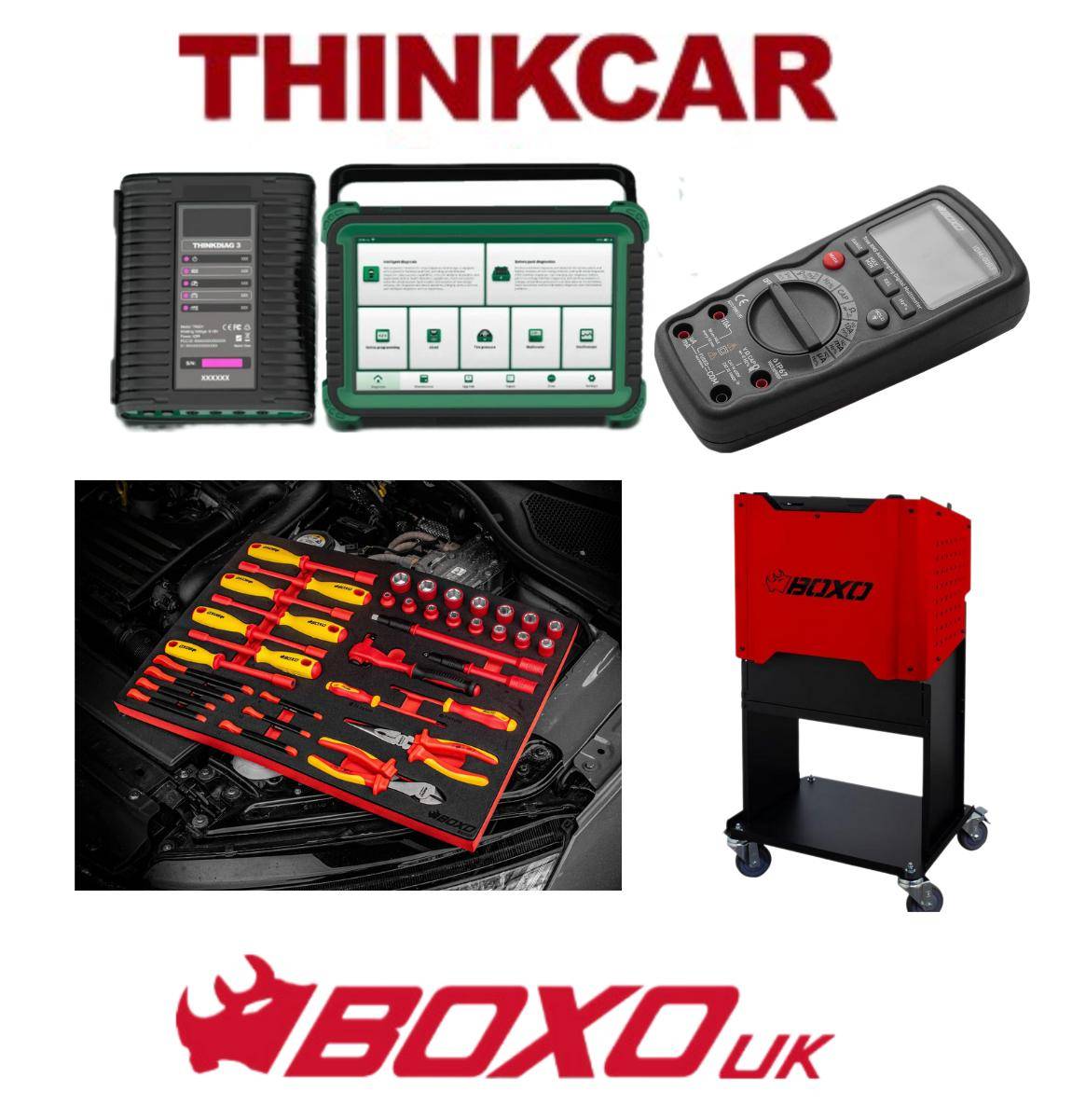 THINKCAR & BOXO EV Bundle - Diagnostic Trolley - Multimeter - EV Tools ...