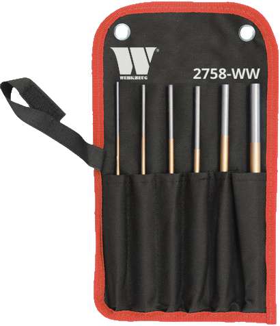 WELZH 6pc Extra Long Pin Punch Set 2758-WW 2758WW - Garage Diagnostic Tools