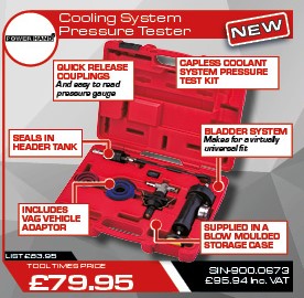 POWERHAND Cooling System Pressure Tester SIN-900.0673 - Garage ...