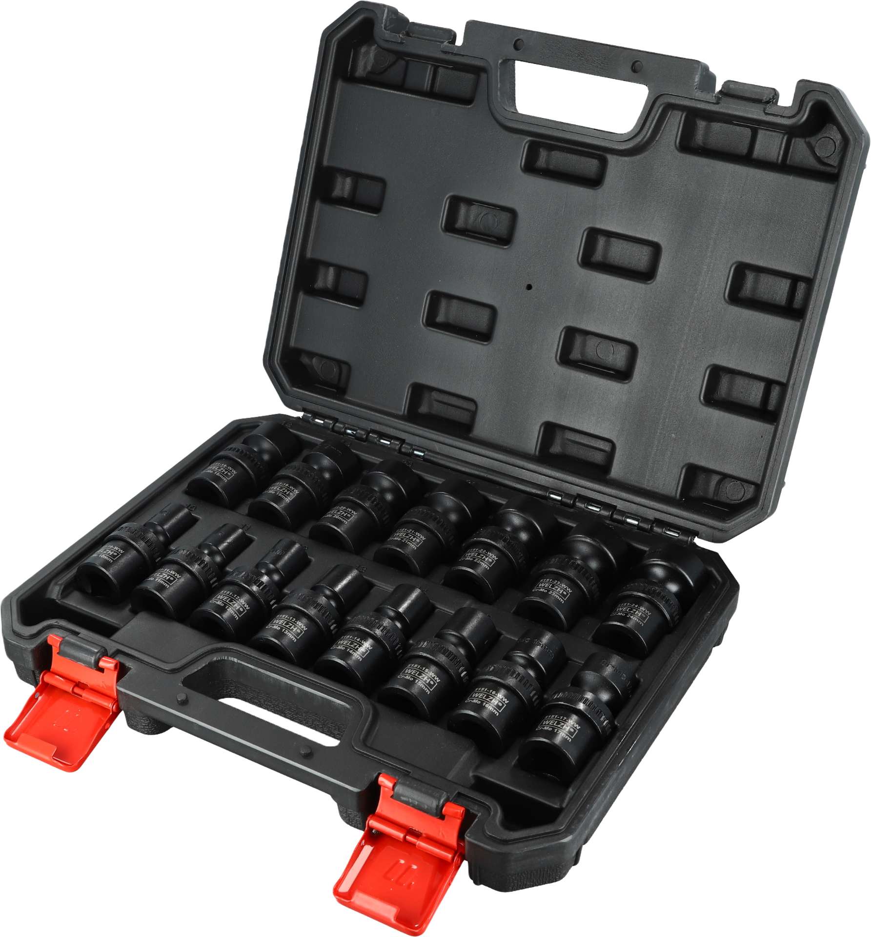 WELZH 15pc Socket Set 1/2''dr Universal Flexi Joint Impact Sockets 10 ...